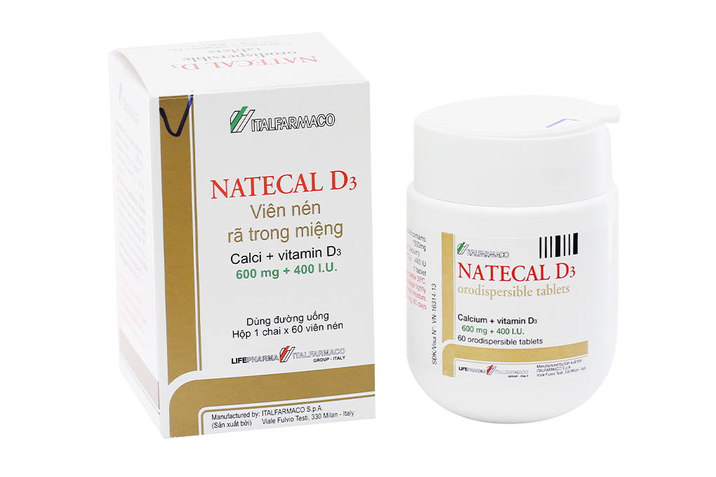 Thuốc NateCal D3 60 viên nén rã trong miệng-Nhà thuốc An Khang