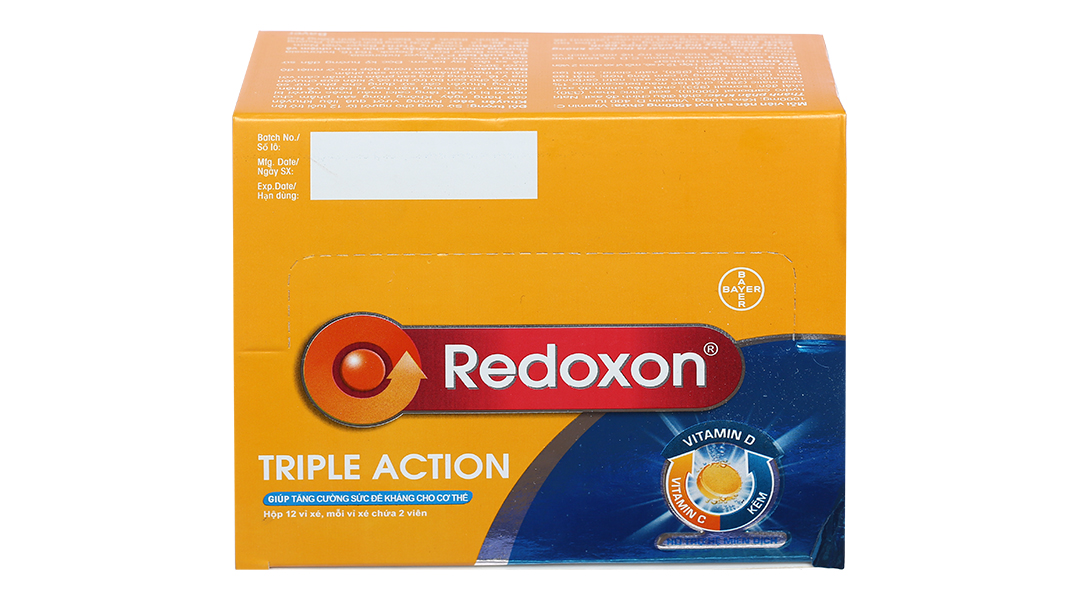 Viên sủi Redoxon Triple Action hỗ trợ tăng đề kháng hộp 24 viên - 08/ ...