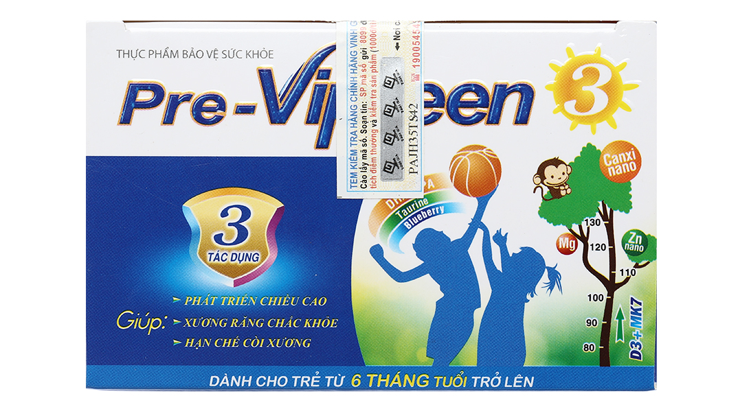 Pre-Vipteen 3 hỗ trợ tăng chiều cao cho trẻ hộp 20 gói x 2g - 07/2024 ...