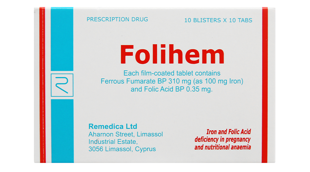 Thuốc Folihem hộp 100 viên-Nhà thuốc An Khang
