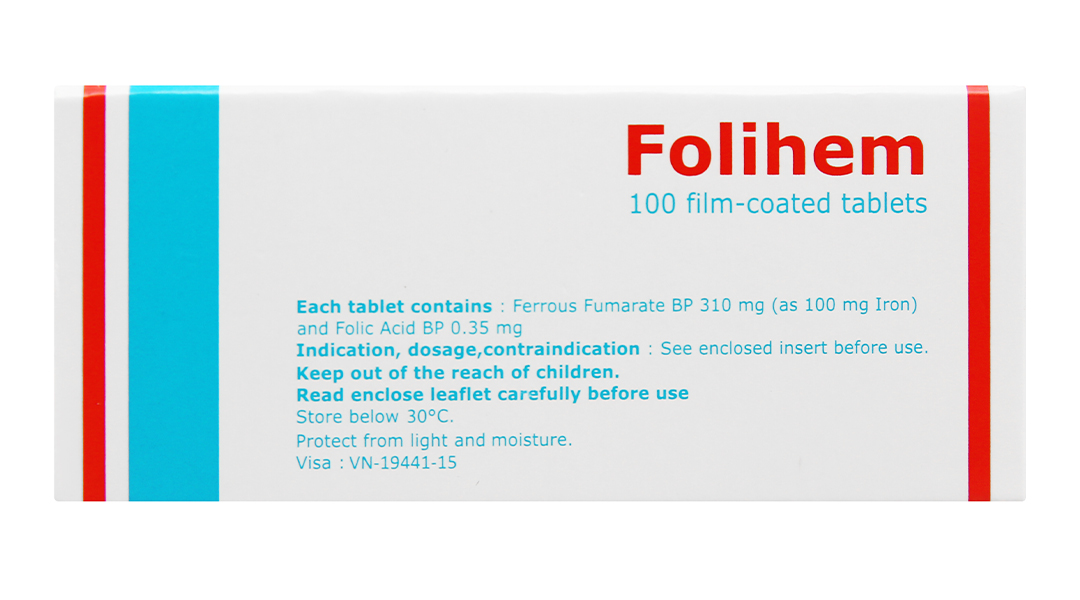 Thuốc Folihem hộp 100 viên-Nhà thuốc An Khang