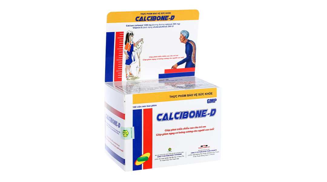 Calcibone D bổ sung canxi và vitamin hộp 100 viên - 02/2023 ...