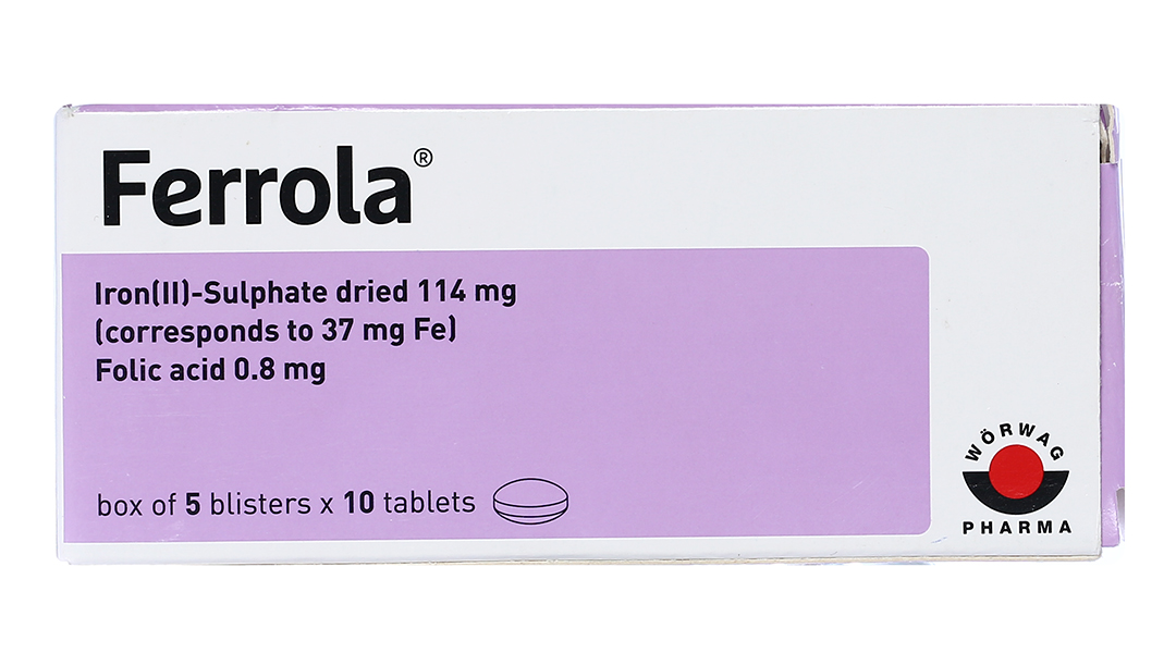 Thuốc điều trị thiếu máu Ferrola hộp 50 viên-Nhà thuốc An Khang
