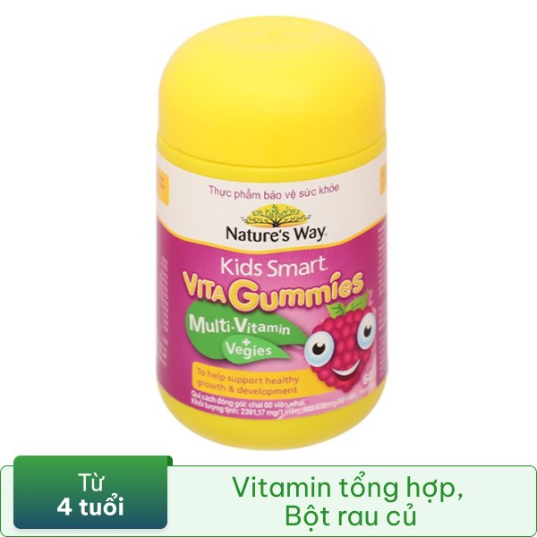 Nature's Way Kids Smart Vita Gummies Multi Vitamin +Vegies hộp 60 viên ...