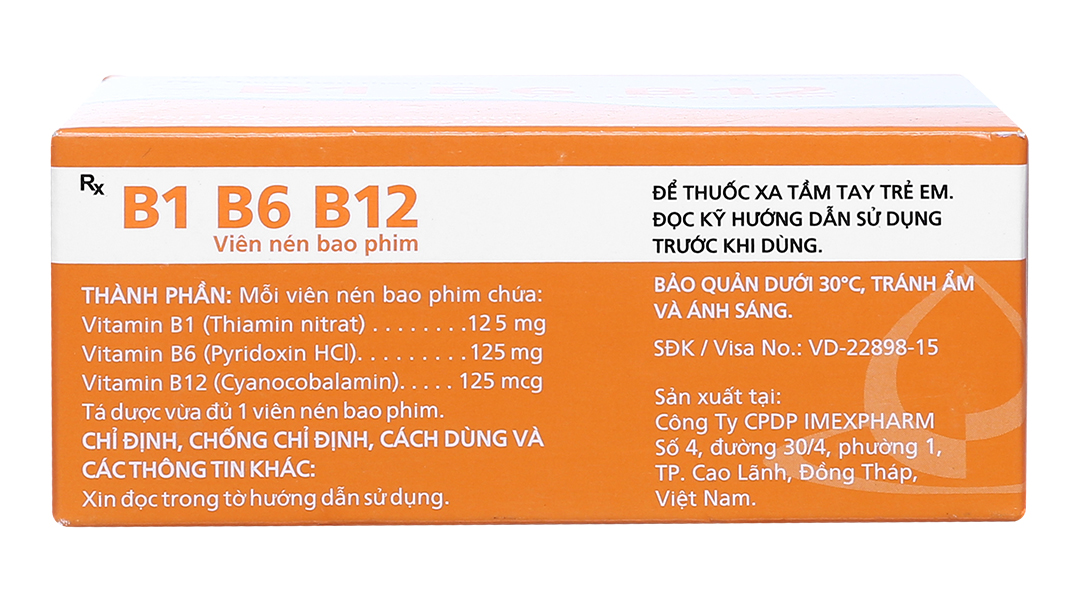 B1 B6 B12 IMP 100 viên bổ sung vitamin B - Nhà thuốc An Khang