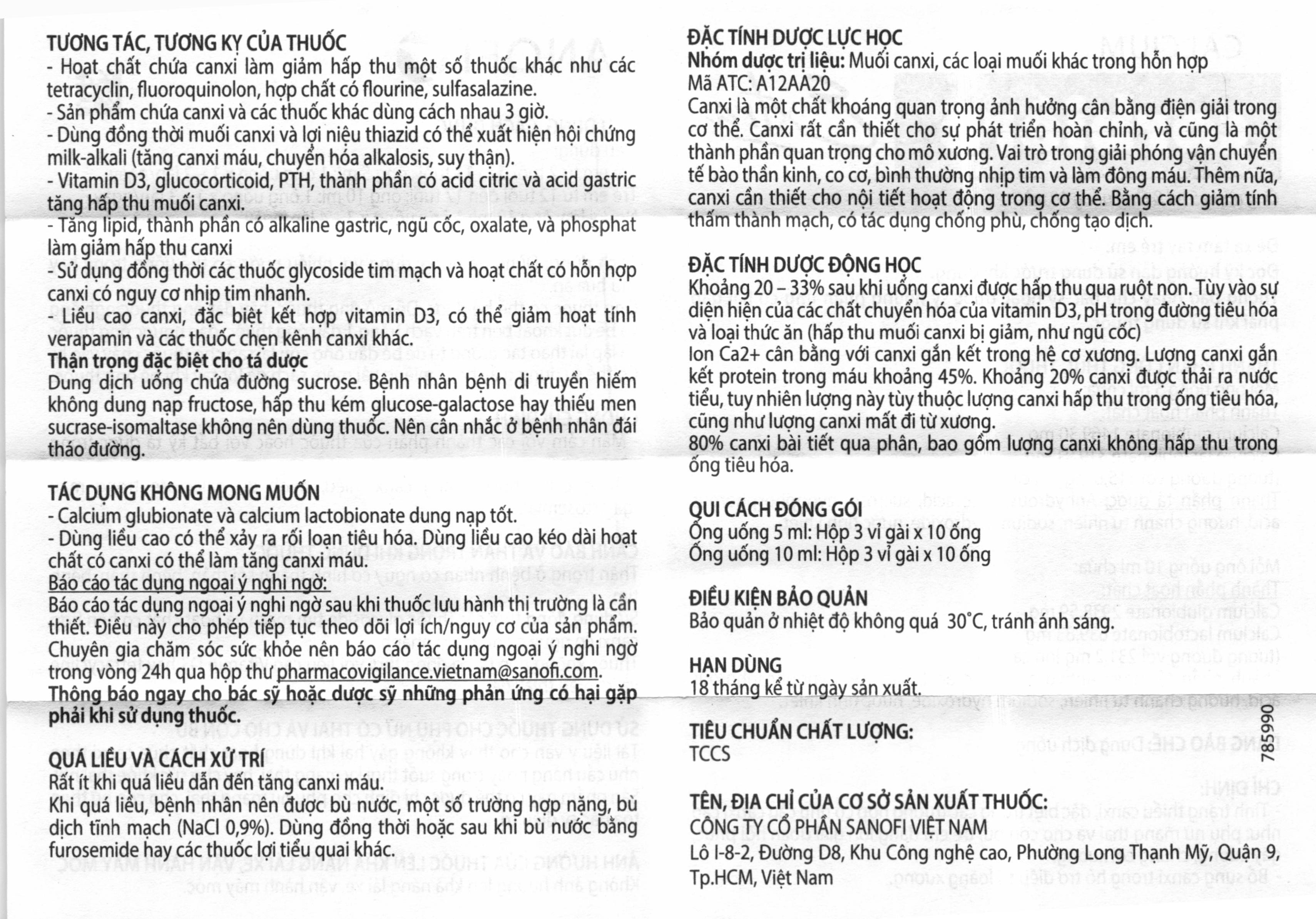 Calcium corbiere extra 10ml hộp 30 ống giúp xương chắc khỏe