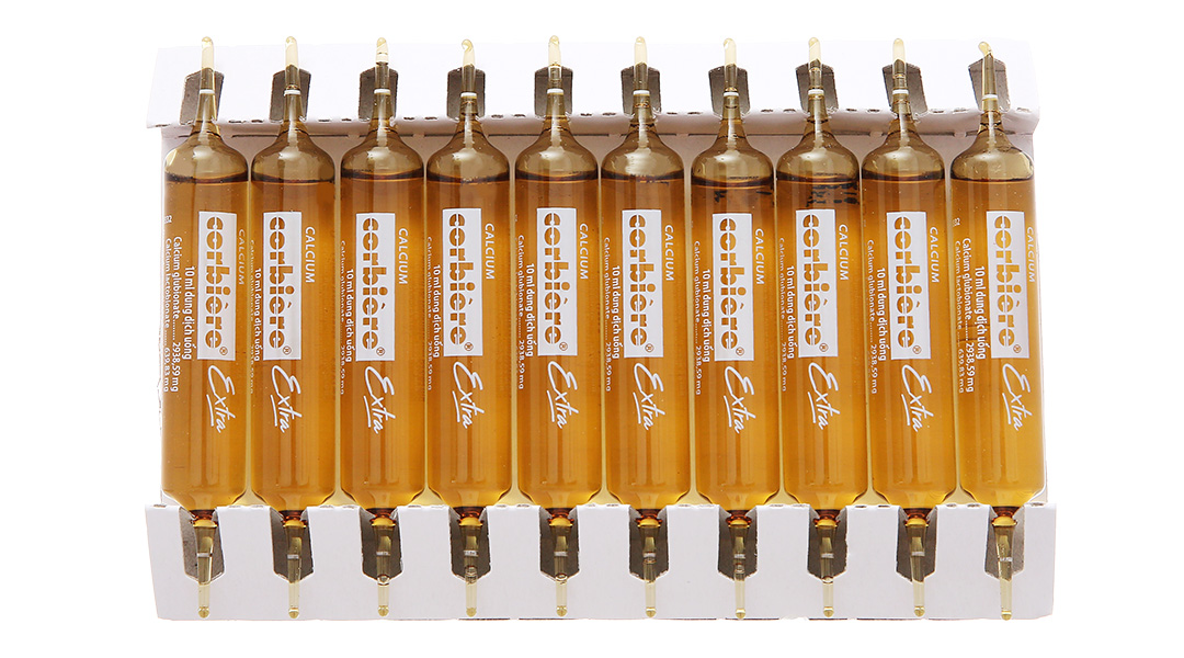 Calcium corbiere extra 10ml hộp 30 ống giúp xương chắc khỏe