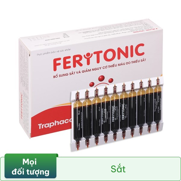 Dung dịch Feritonic bổ sung sắt, giảm nguy cơ thiếu máu hộp 20 ống x ...