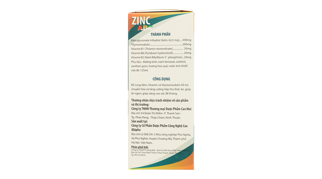 Siro Zinc ABC giúp ăn ngon, tăng đề kháng cho bé chai 125ml - 08/2024 ...