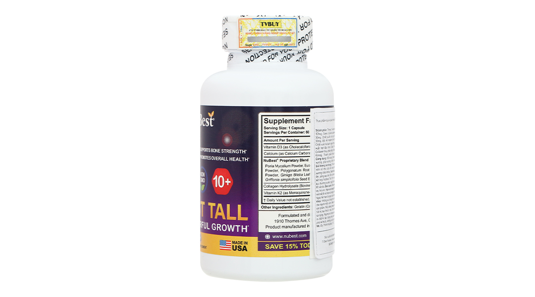 NuBest Tall 10+ hỗ trợ phát triển xương, giúp xương chắc khỏe hộp 60 ...