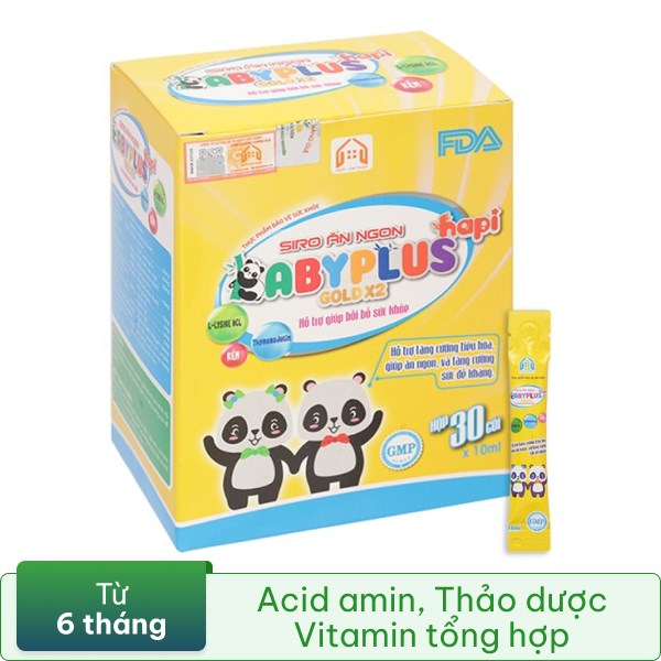 Siro ăn ngon Baby Plus Gold x2 giúp bồi bổ sức khỏe, tăng cường tiêu ...