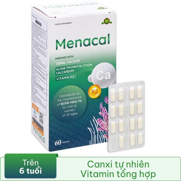 Menacal bổ sung canxi, khoáng chất cho cơ thể giúp chắc răng, ngừa ...