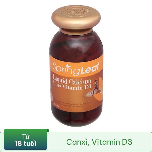 Viên Uống Bổ Sung Canxi Spring Leaf Liquid Calcium Plus Vitamin D3 lọ 60 viên - 08/2025 ...
