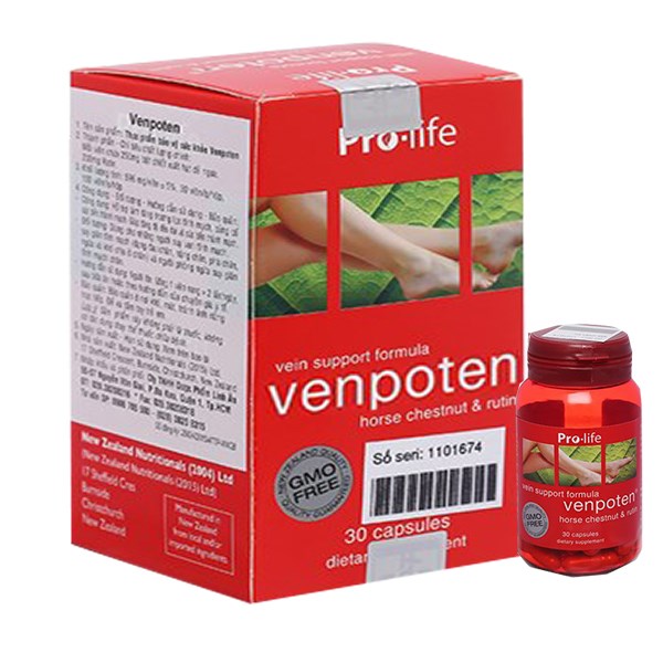 Hỗ trợ trị trĩ, giãn tĩnh mạch chân Boni Vein hộp 30 viên