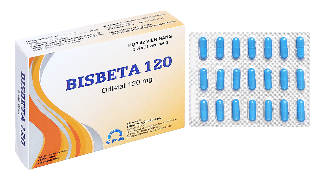 Bisbeta 120 kiểm soát cân nặng, hỗ trợ trị béo phì (2 vỉ x 21 viên ...