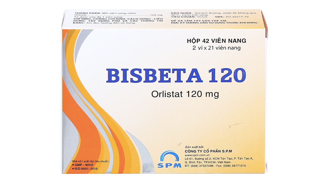 Bisbeta 120 kiểm soát cân nặng, hỗ trợ trị béo phì (2 vỉ x 21 viên ...
