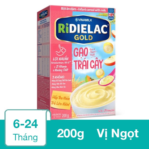 Bột ăn dặm Ridielac Gold dinh dưỡng, đủ vị, giảm giá, ưu đãi hấp dẫn 10 ...