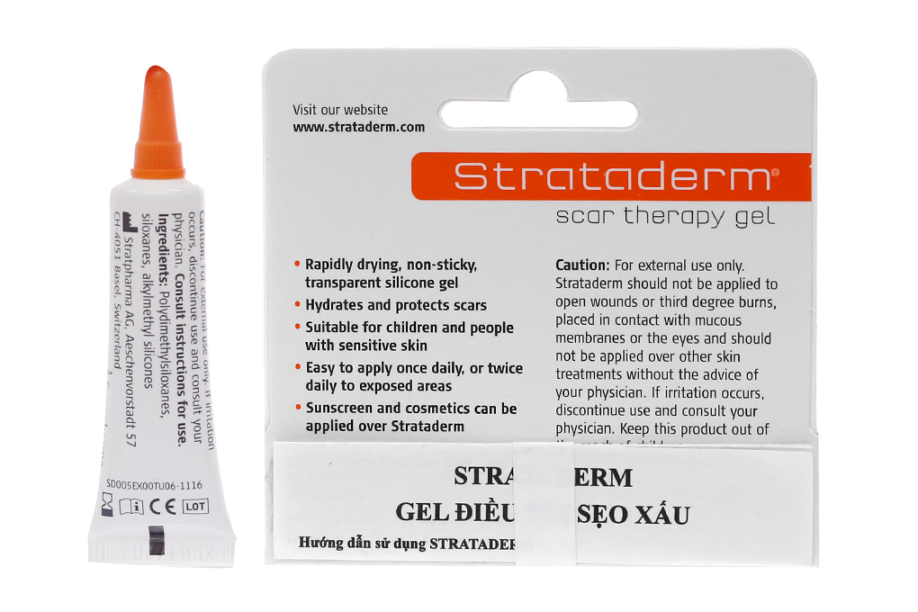 Gel Strataderm hỗ trợ giảm sẹo xấu tuýp 5g - 08/2024 | nhathuocankhang.com