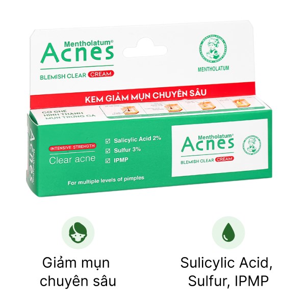 Kem Acnes Blemish Clear kháng khuẩn, giảm mụn sưng đỏ tuýp 10g - 10/ ...