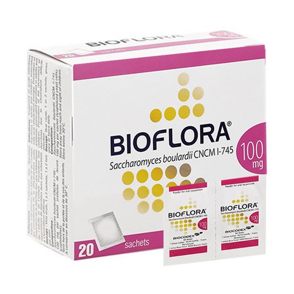 Bột pha hỗn dịch uống Bioflora 100mg ngừa và điều trị tiêu chảy hộp 20 ...