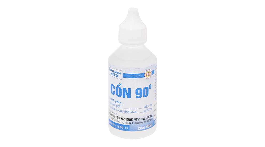 Cồn 90 độ HDPharma sát trùng dụng cụ y tế, vết thương chai 50ml - 08/ ...