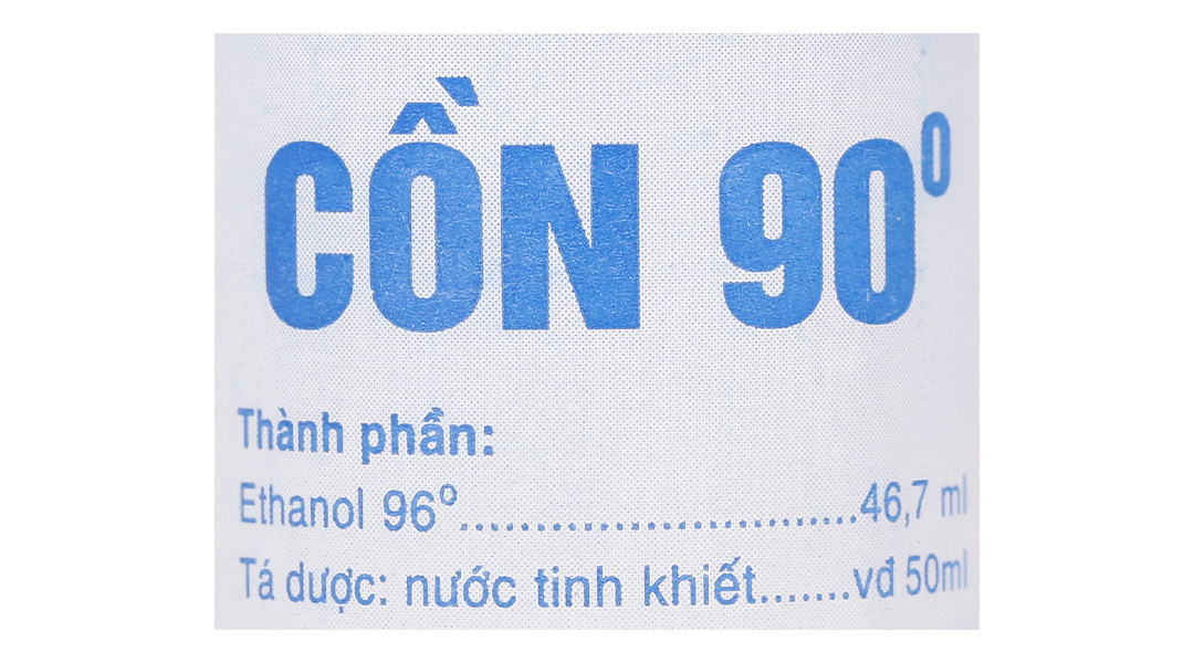 Cồn 90 độ HDPharma sát trùng dụng cụ y tế, vết thương chai 50ml - 03/ ...