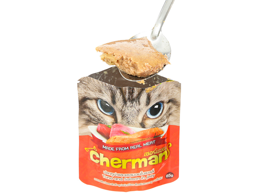 Pate cho mèo Cherman cá ngừ và cá hồi 85g tại Bách Hoá XANH