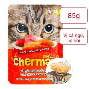 Pate cho mèo Cherman cá ngừ và cá hồi 85g tại Bách Hoá XANH