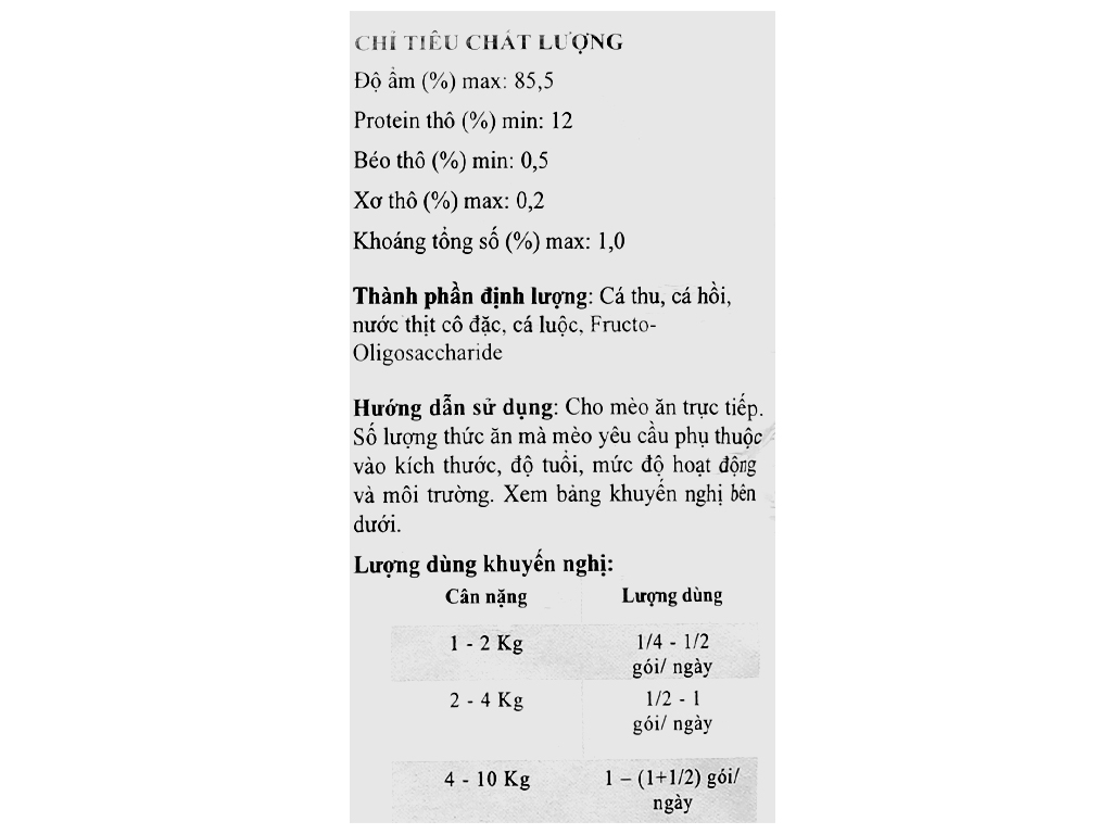 Pate cho mèo MARIA cá thu, cá hồi gói 70g tại Bách Hoá XANH