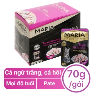 12 gói pate MARIA cá ngừ trắng, cá hồi 70g Bách Hoá XANH