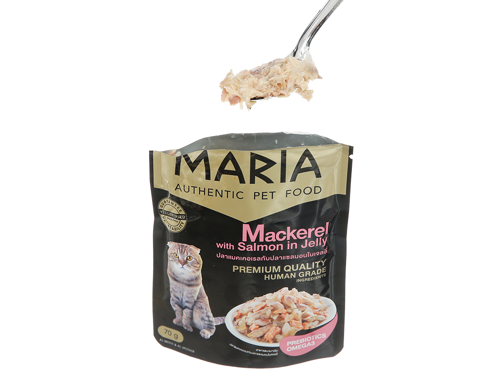 12 gói pate cho mèo MARIA cá thu, cá hồi 70g Bách Hoá XANH