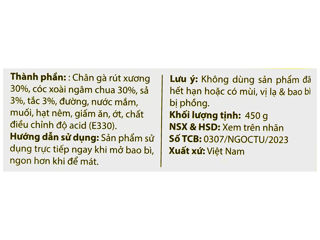 Chân Gà Rút Xương Sả Tắc Hộp 450g đậm đà Thơm Ngon