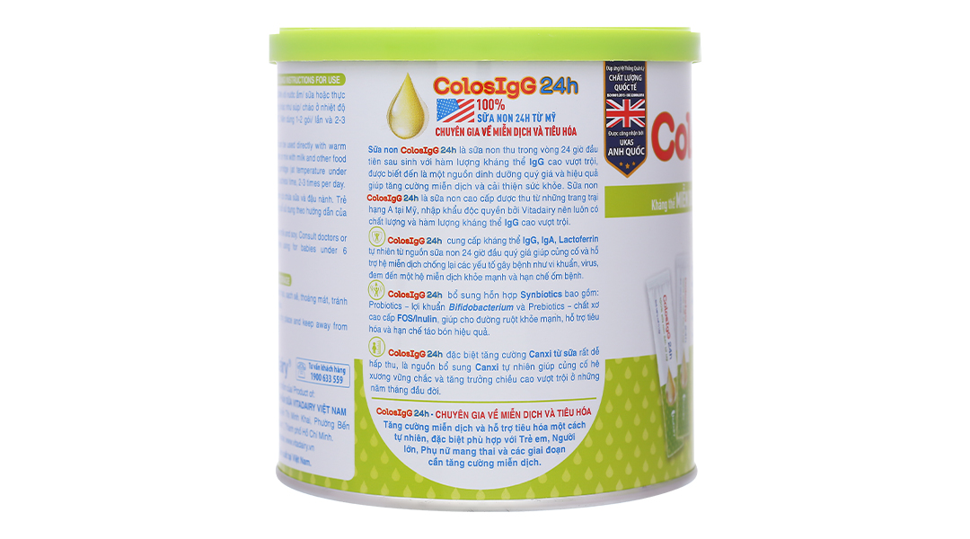 Sữa non ColosIgG 24h giúp tăng cường miễn dịch, hệ tiêu hóa khỏe mạnh ...