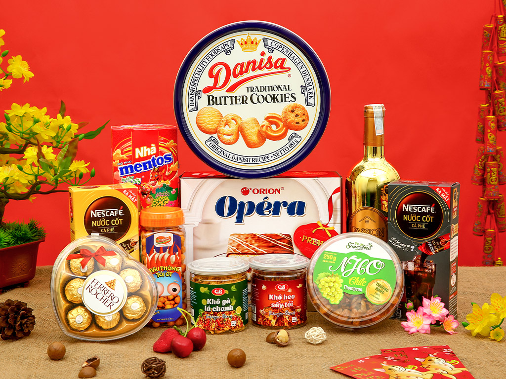 Giỏ quà tết Tân Xuân Như Ý tại Bách hóa XANH