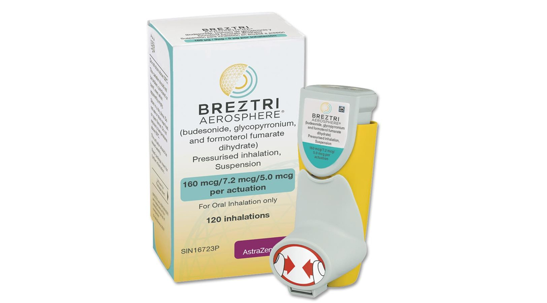 Thuốc xịt Breztri aerosphere 160/7.2/5mcg trị bệnh phổi tắc nghẽn mạn tính bình 120 liều - 07/ ...