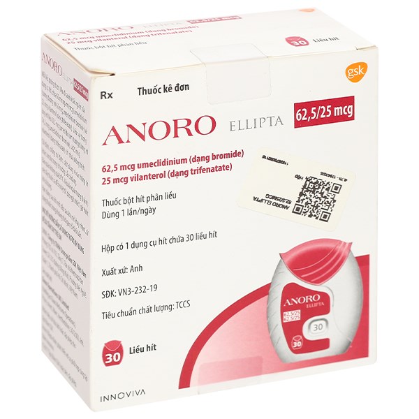 Anoro Ellipta 62,5/25mcg giảm triệu chứng bệnh phổi tắc nghẽn mãn tính ...
