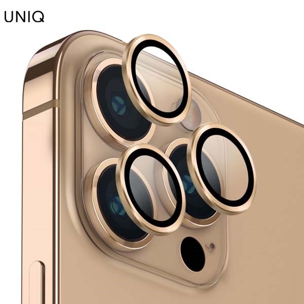 Miếng dán camera iPhone 14 Pro/14 Pro Max UniQ Vàng