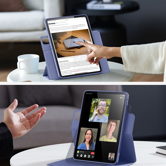 Bao da nắp gập iPad Pro 12.9 inch ESR Rebound Hybrid 360 Lavender