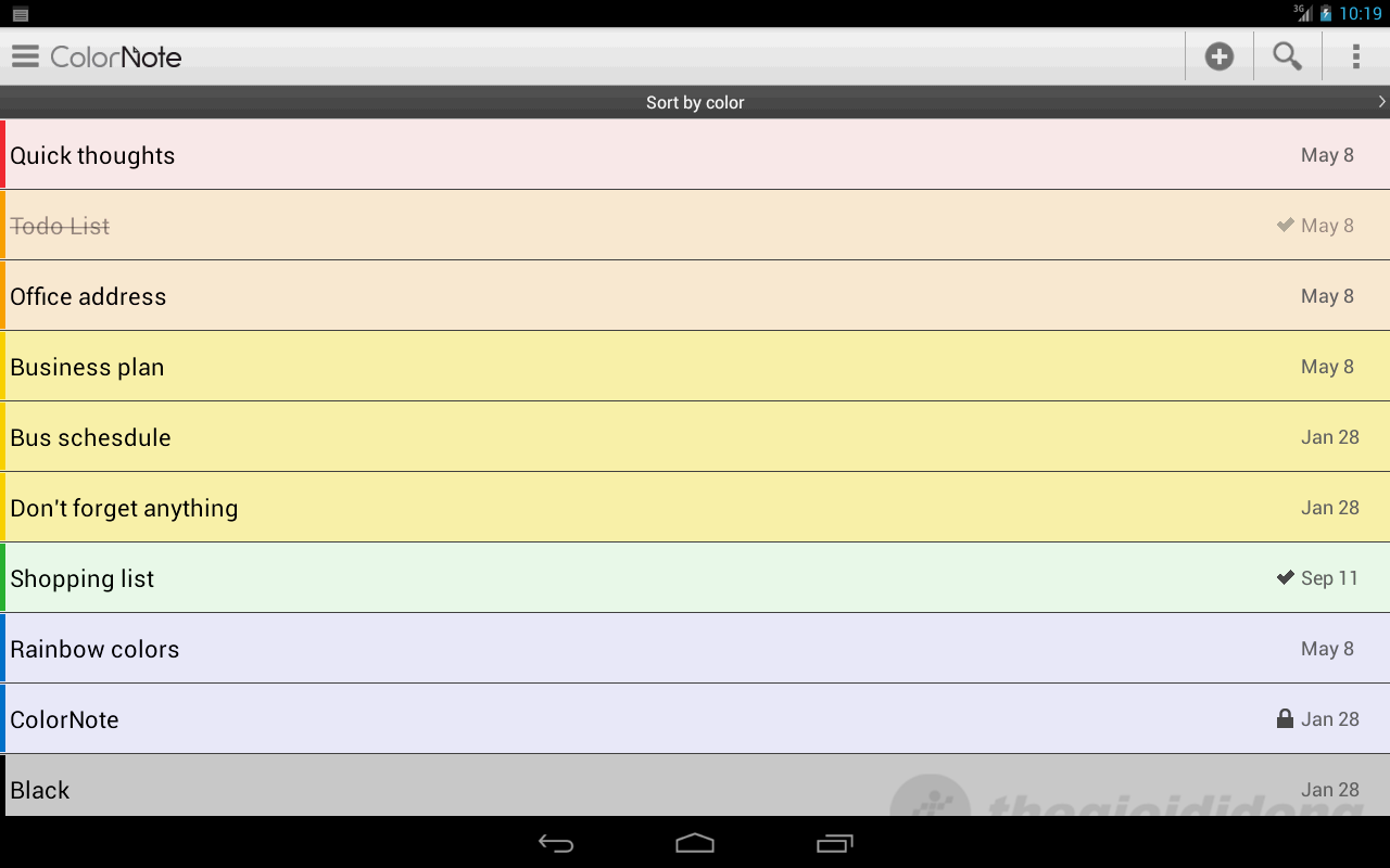 ColorNote - Ghi chú - Thegioididong.com