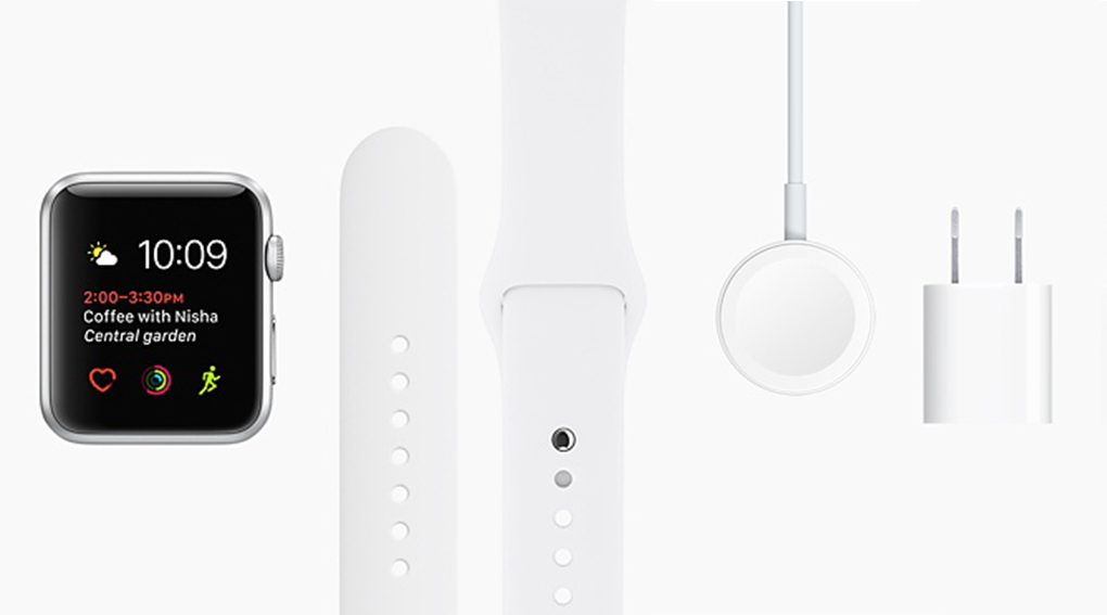 Apple Watch S2 38mm mặt nhôm, dây cao su trắng | thegioididong.com