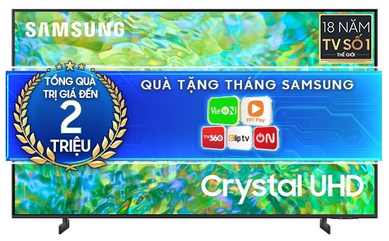 Smart Tivi Samsung 4K 65 inch UA65CU8000 - giá tốt, có trả góp