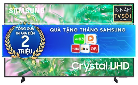 Smart Tivi Samsung 4K 85 inch UA85DU8000 - giá tốt, có trả góp