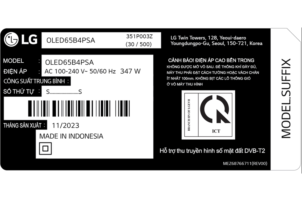 Smart Tivi OLED LG 4K 65 inch 65B4PSA - giá tốt, có trả góp