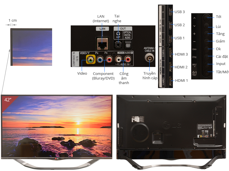 Tivi LED LG 42LA6910 42 inches Full HD Smart TV Cinema 3D