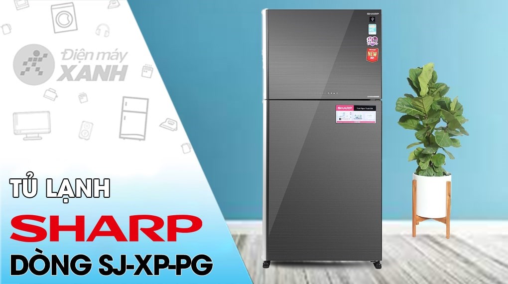 Tủ lạnh Sharp Inverter 604 lít SJ-XP660PG-SL - giá tốt, có trả góp
