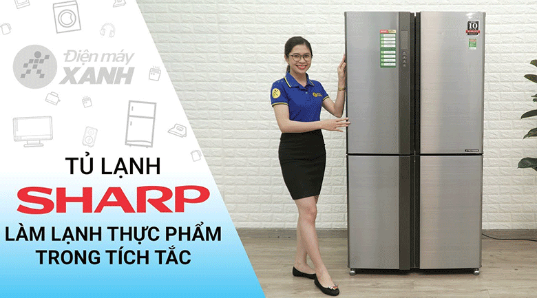 Tủ lạnh Sharp Inverter 556 lít SJ-FX630V-ST giá tốt, có trả góp