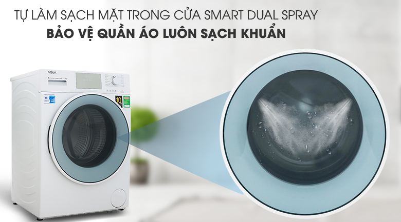 Máy giặt Aqua Inverter 9.5 kg AQD-D950E W - giá tốt, có trả góp