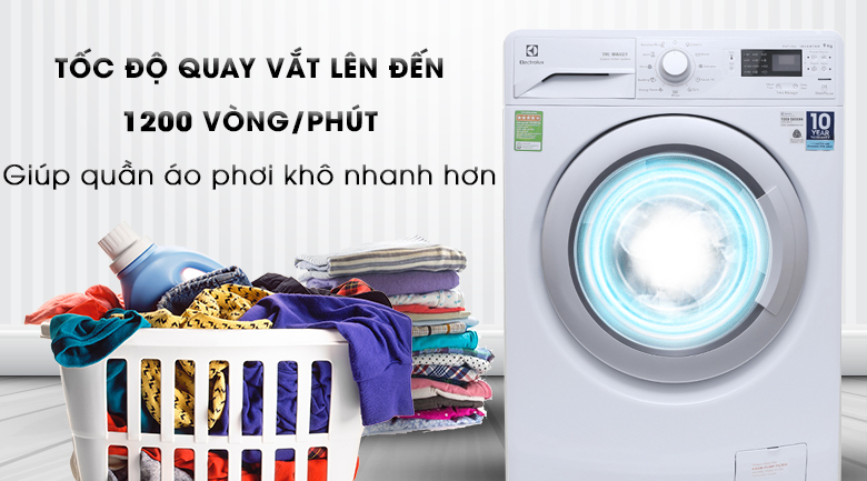 Máy giặt Electrolux 9 kg EWF12942 giá rẻ, có trả góp