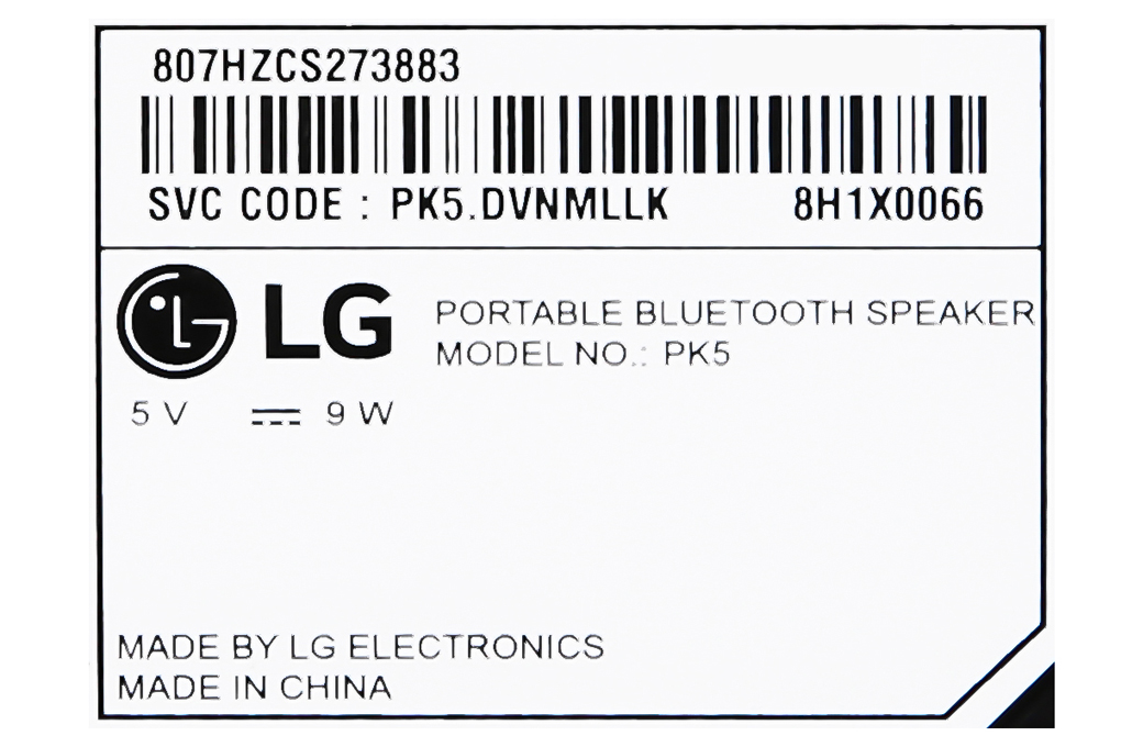 Loa Bluetooth LG PK5 giá tốt, chính hãng, có trả góp 0%