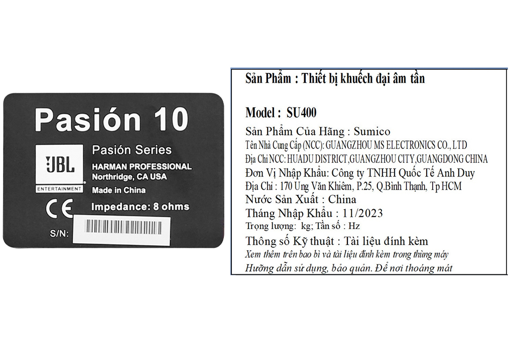 Combo bộ dàn âm thanh SU400-Pasion 10 - giá tốt, chính hãng